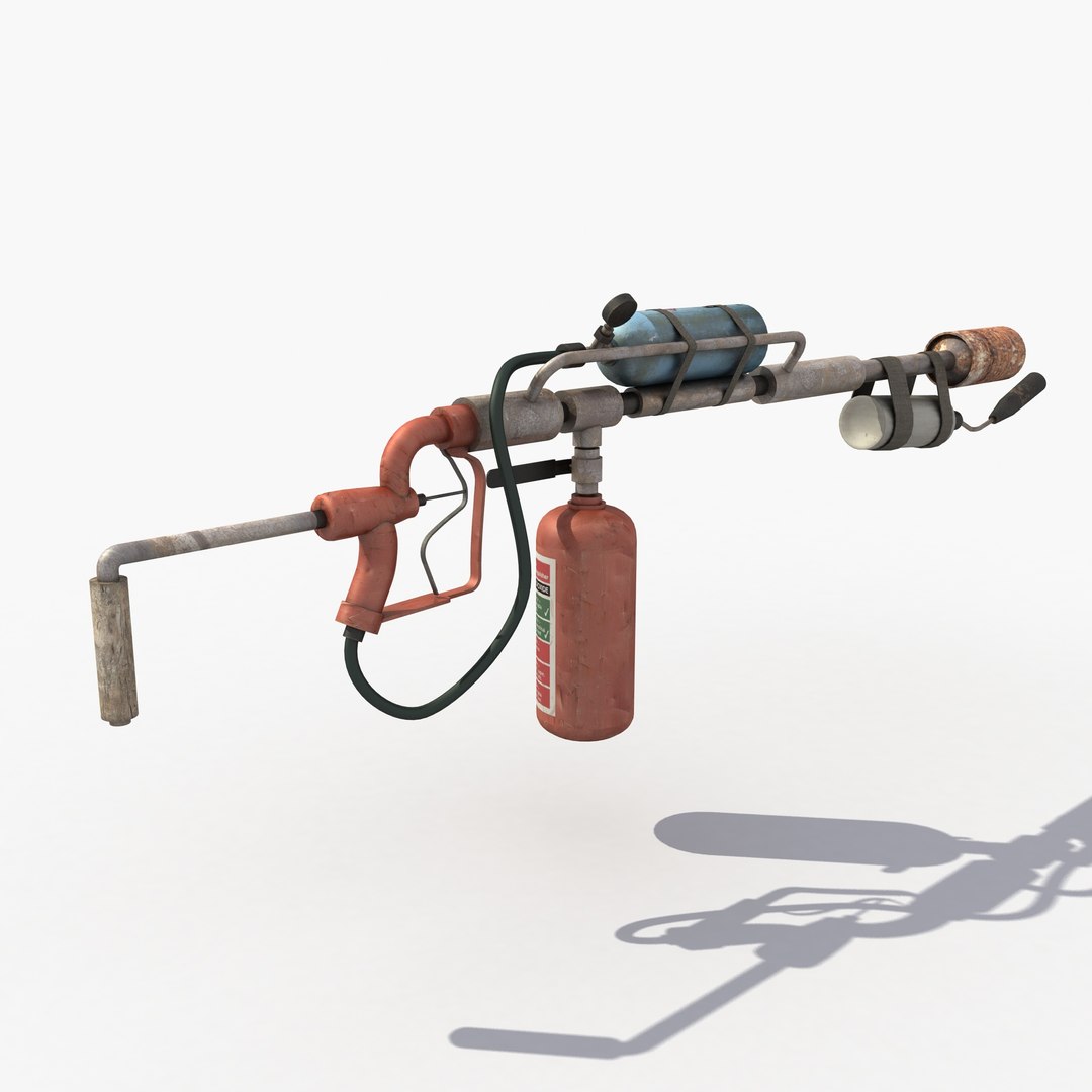 3d Flamethrower Modeled Games Model