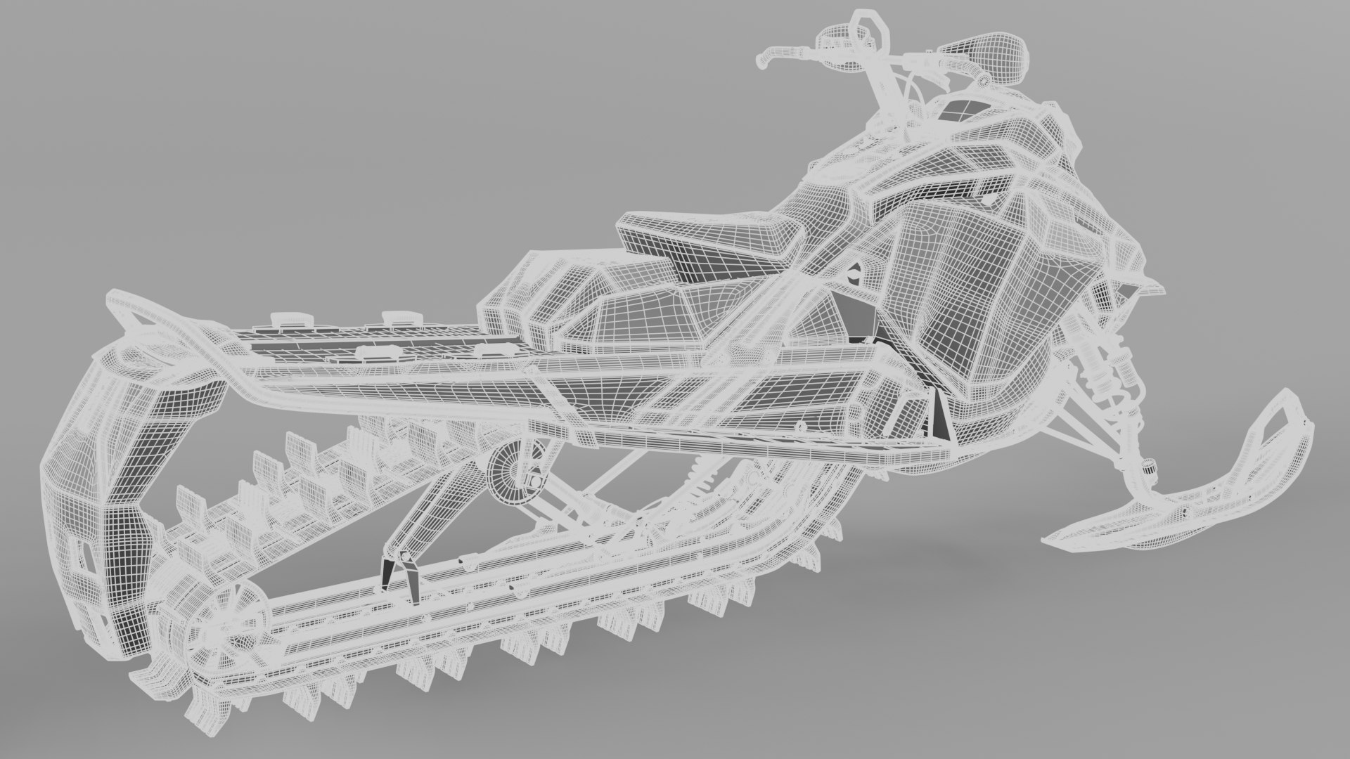 Snowmobile Ski-Doo Summit Neo Plus Black-Yellow 2025 3D Model ...