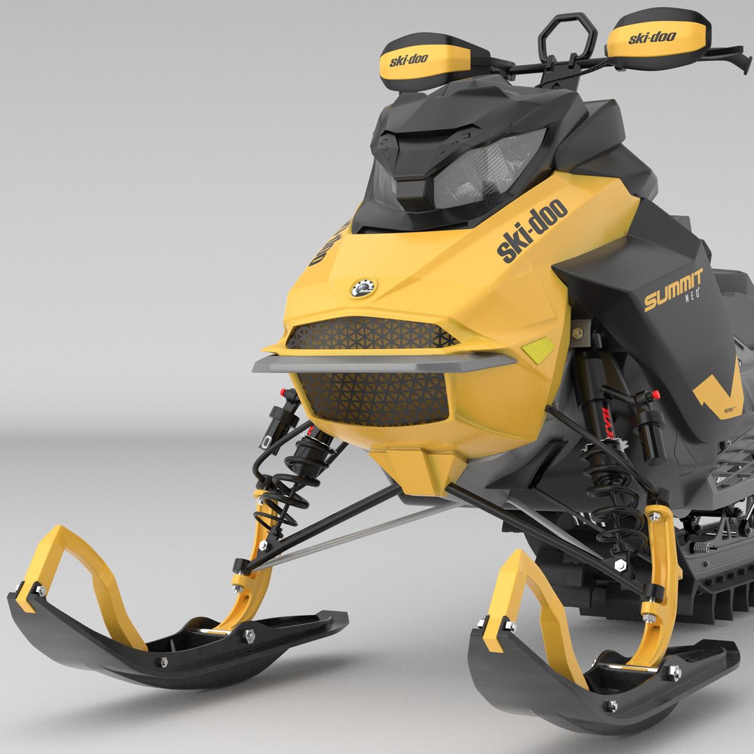 Snowmobile Ski-Doo Summit Neo Black-Yellow 2025 3D Model - TurboSquid ...