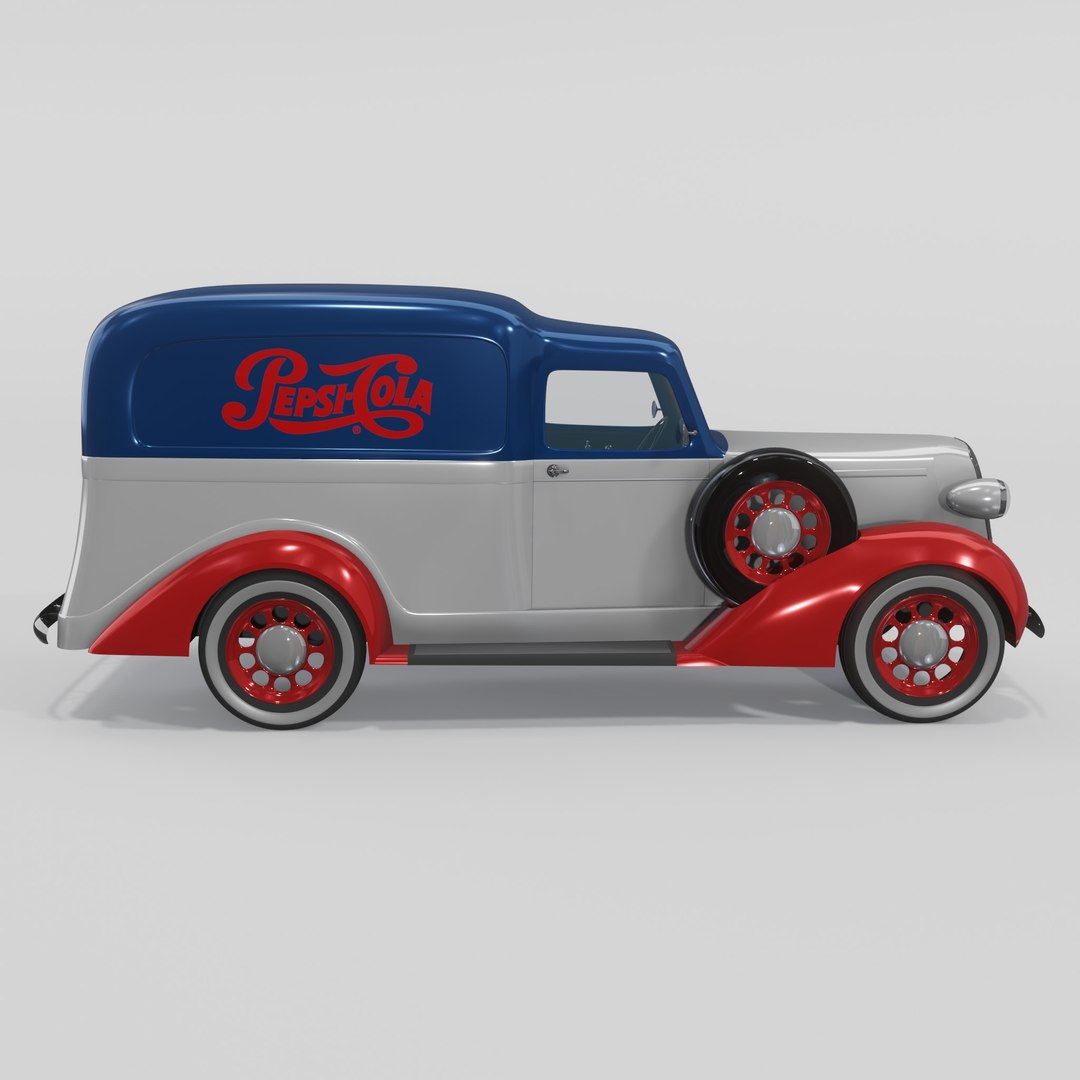 Dodge 1936 Retro Pepsi-Cola Model - TurboSquid 1989968