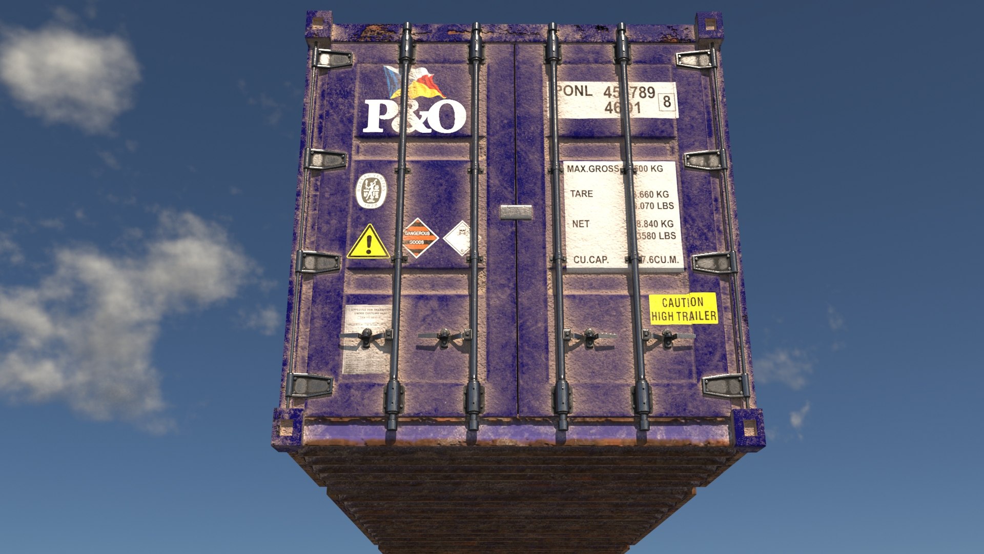 Shipping Container P O 3D Model - TurboSquid 1494608