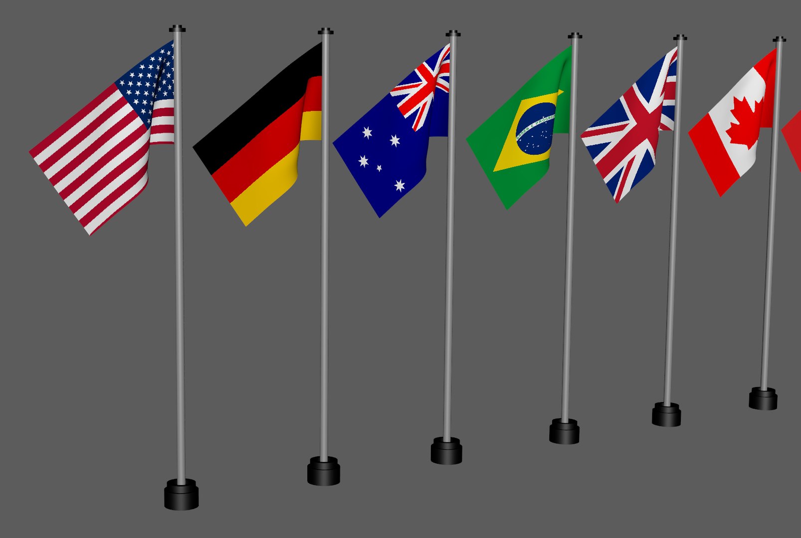 Flag Countries 3D Model - TurboSquid 1252568