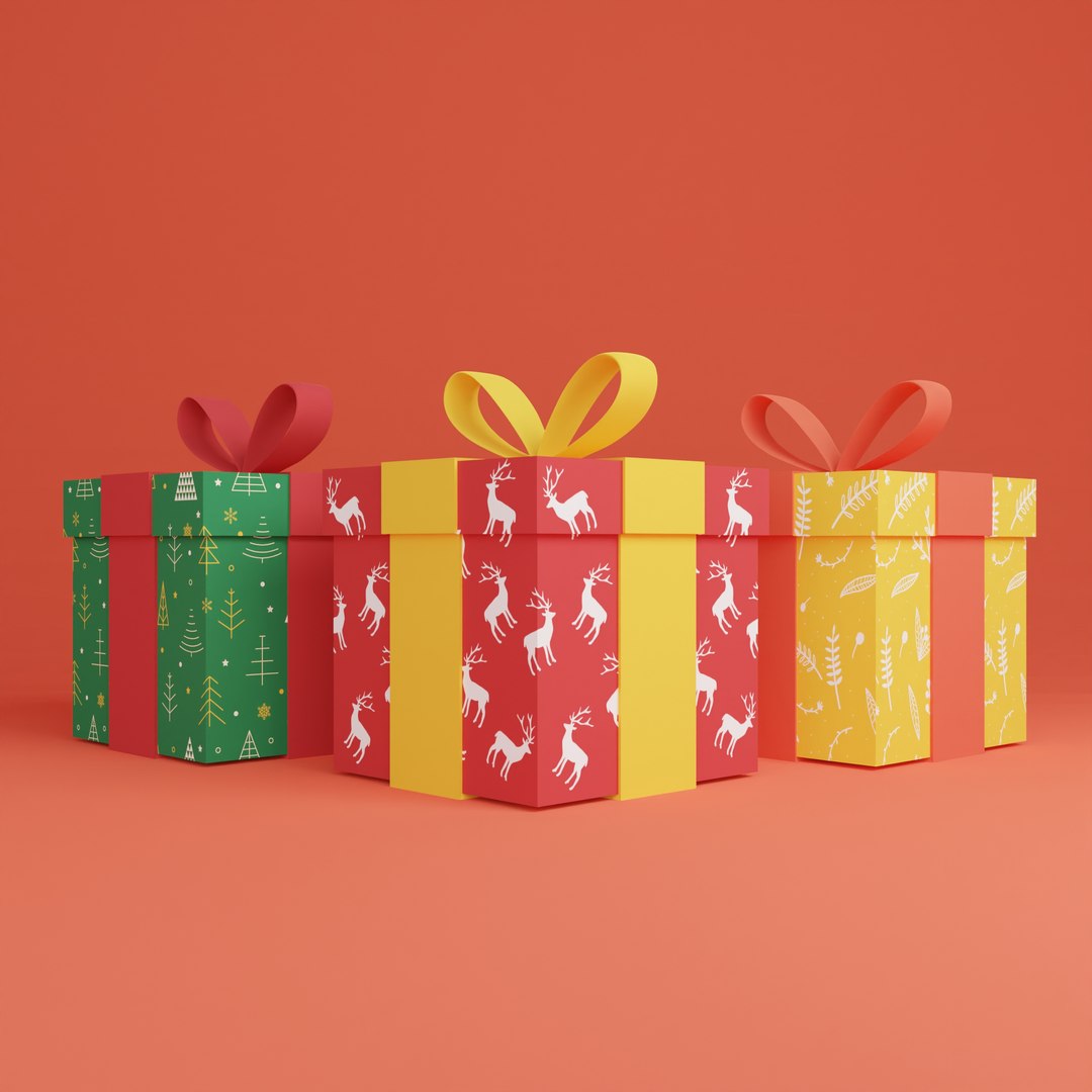 3D Christmas Gift - TurboSquid 1982353