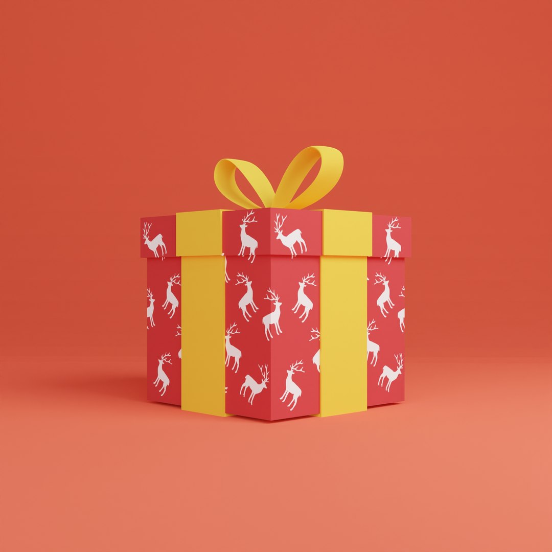 3D Christmas Gift - TurboSquid 1982353