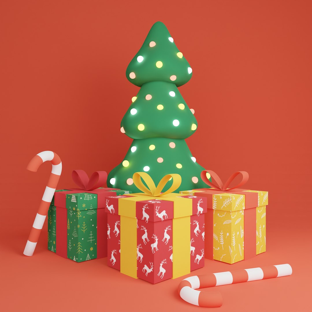 3D Christmas Gift - TurboSquid 1982353