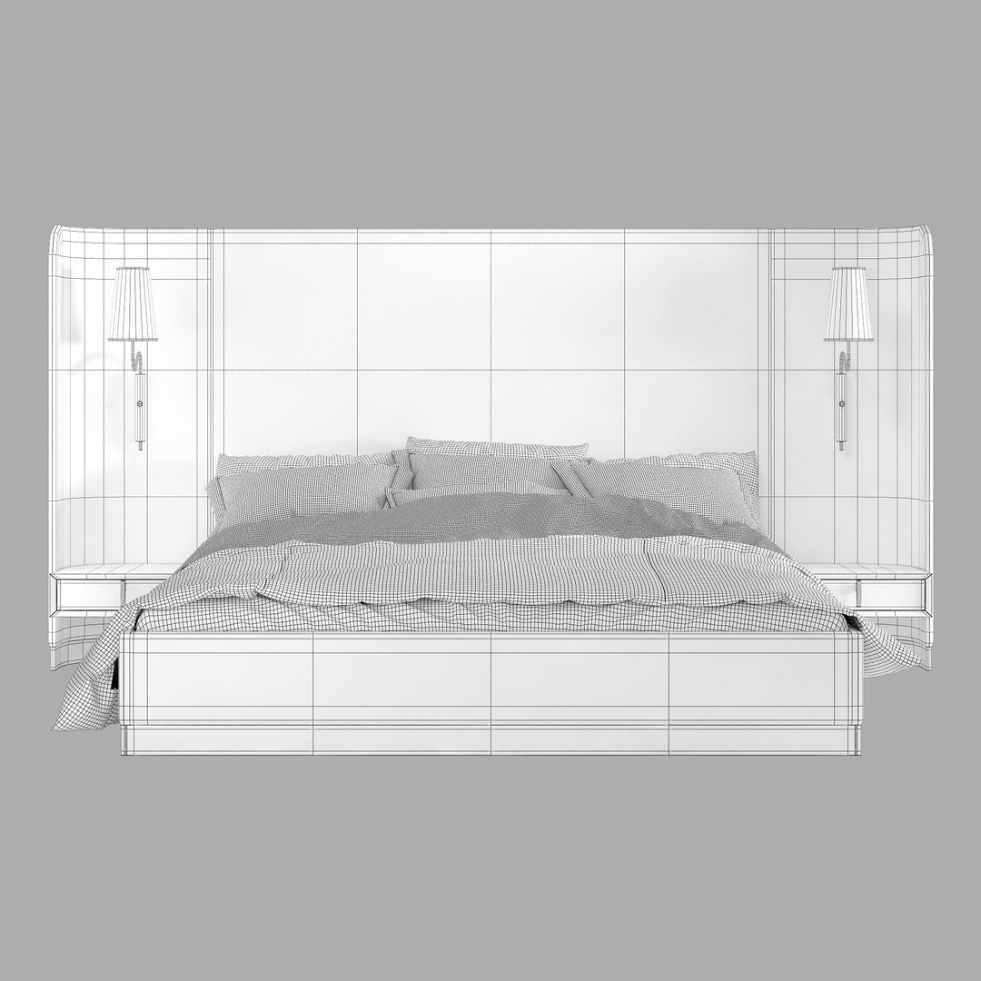 3D Model Modern Bed 003 - TurboSquid 2038523