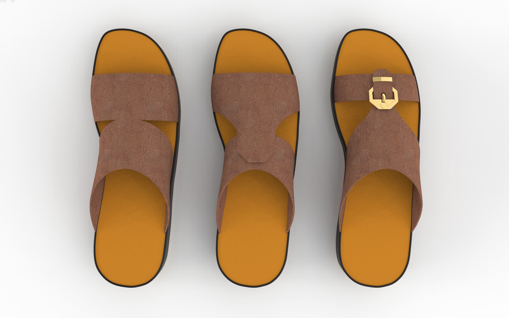 Mens Leather Sandals 3D Model - TurboSquid 2117884