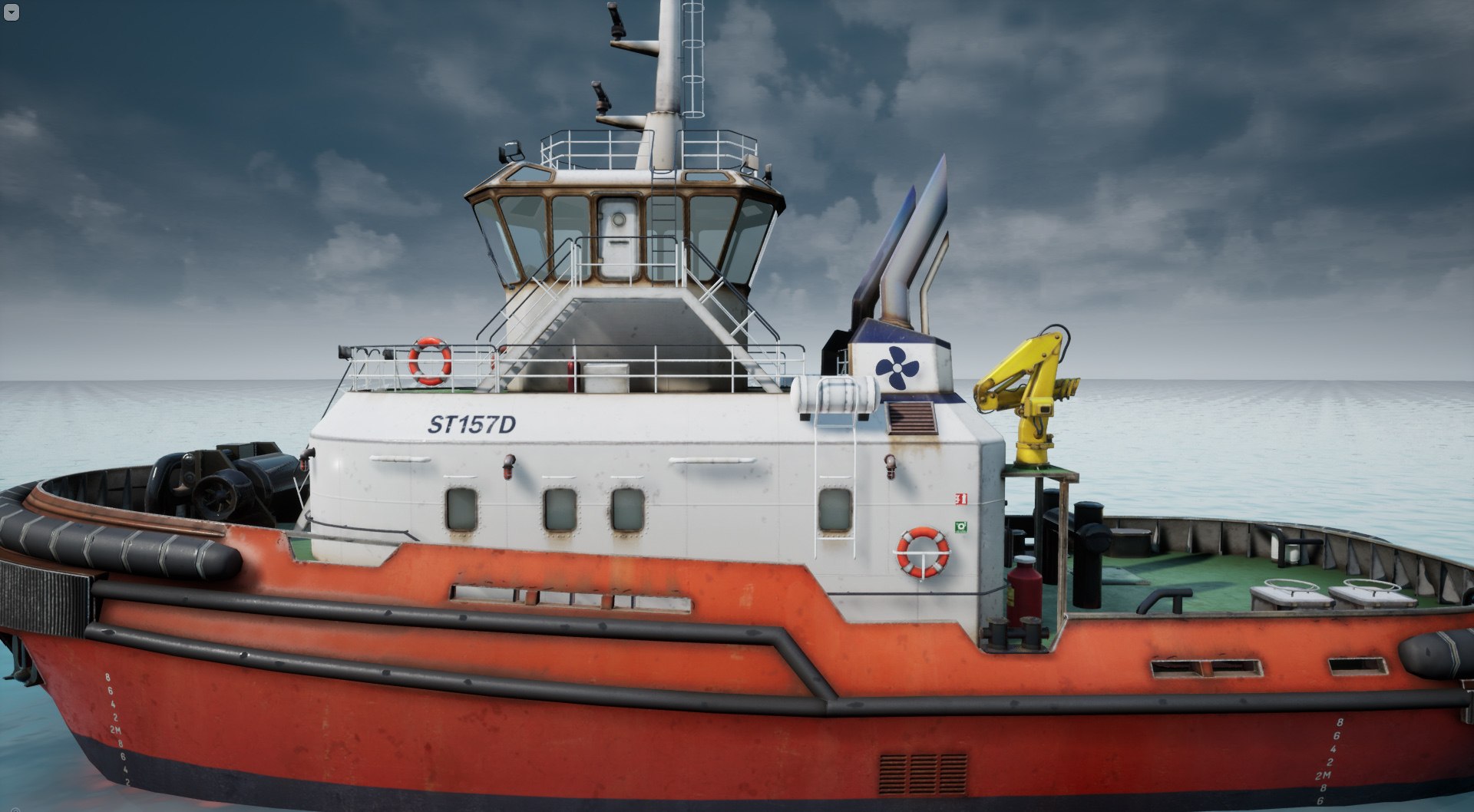 Tug Ship Tugboat - low poly 3D model - TurboSquid 2001620