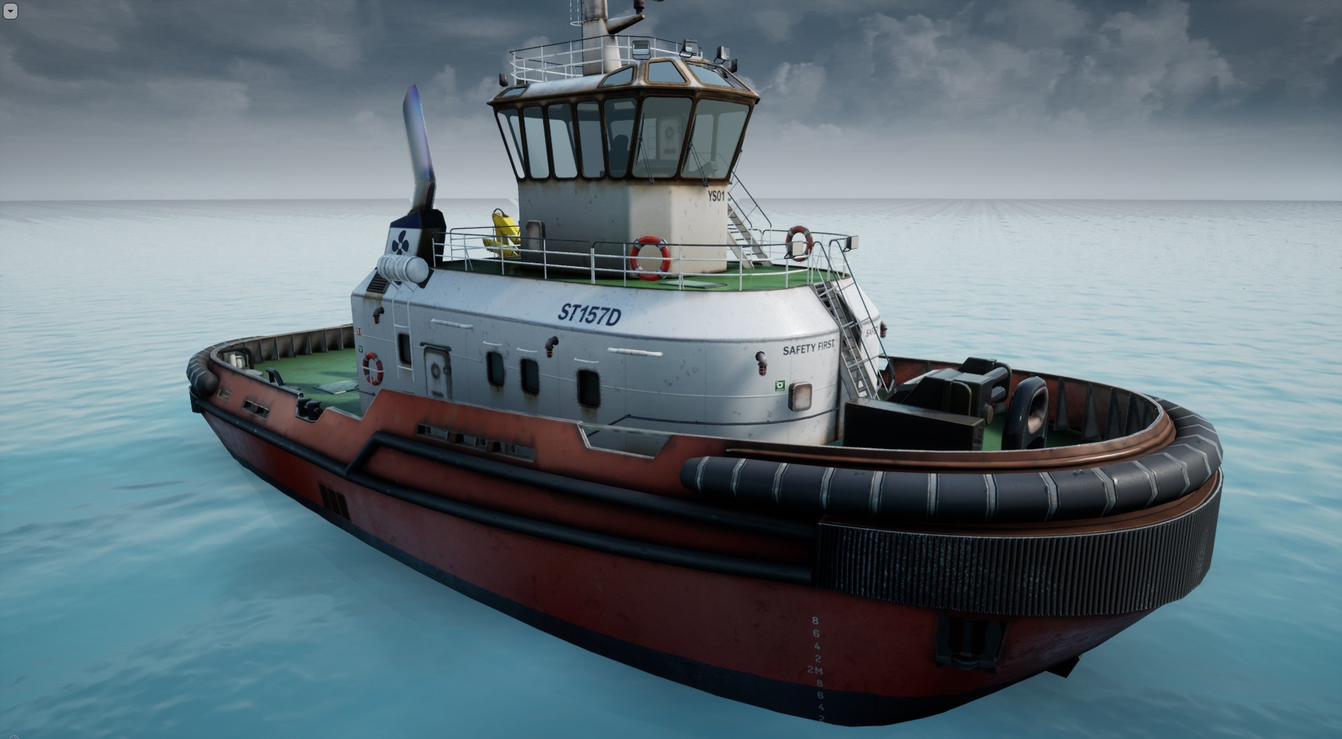 Tug Ship Tugboat - low poly 3D model - TurboSquid 2001620