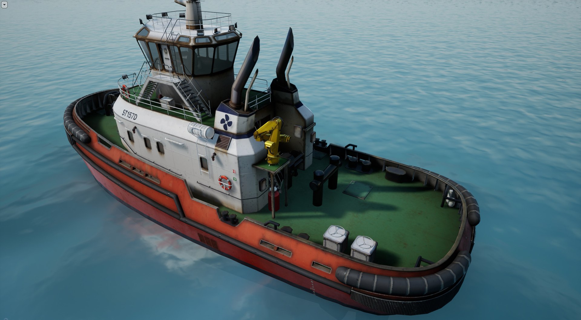 Tug Ship Tugboat - low poly 3D model - TurboSquid 2001620