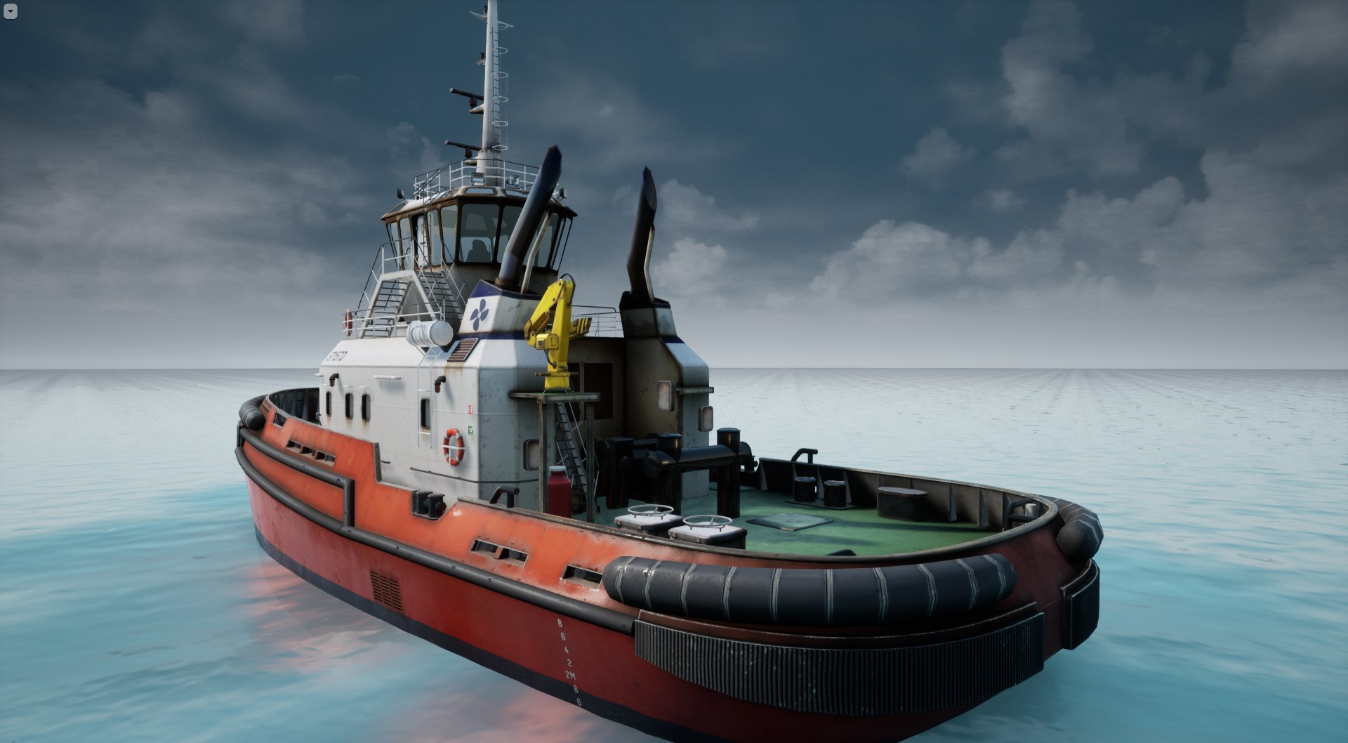 Tug Ship Tugboat - low poly 3D model - TurboSquid 2001620