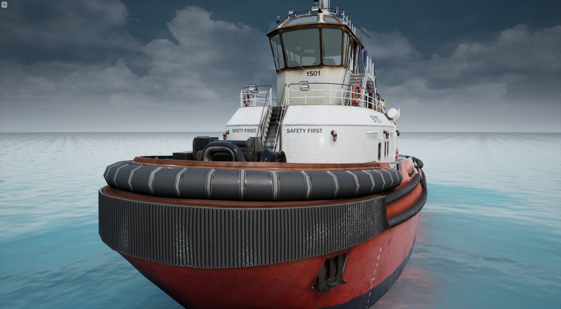 Tug Ship Tugboat - low poly 3D model - TurboSquid 2001620
