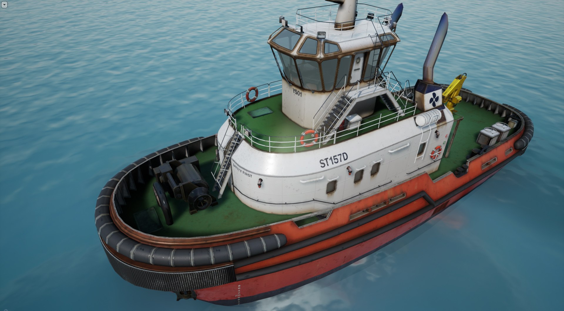 Tug Ship Tugboat - low poly 3D model - TurboSquid 2001620