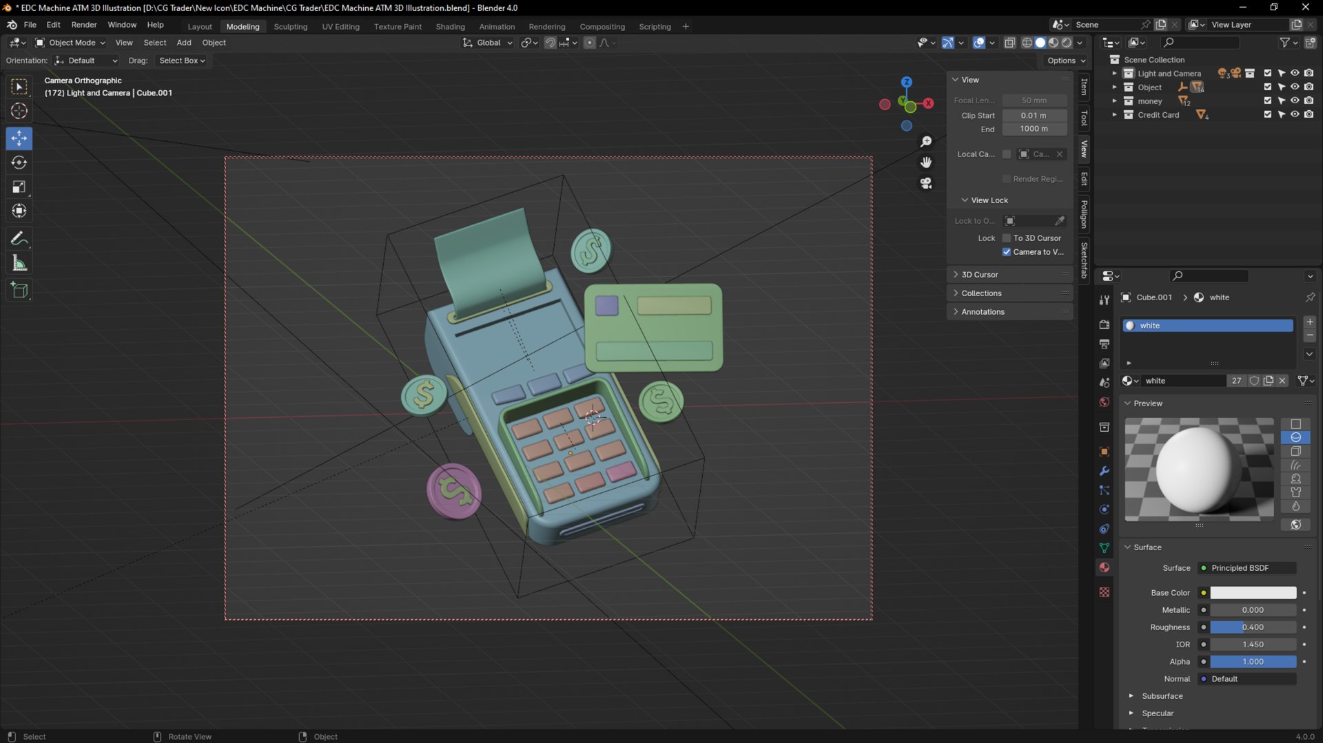 3D EDC Machine ATM 3D Illustration Model - TurboSquid 2230897