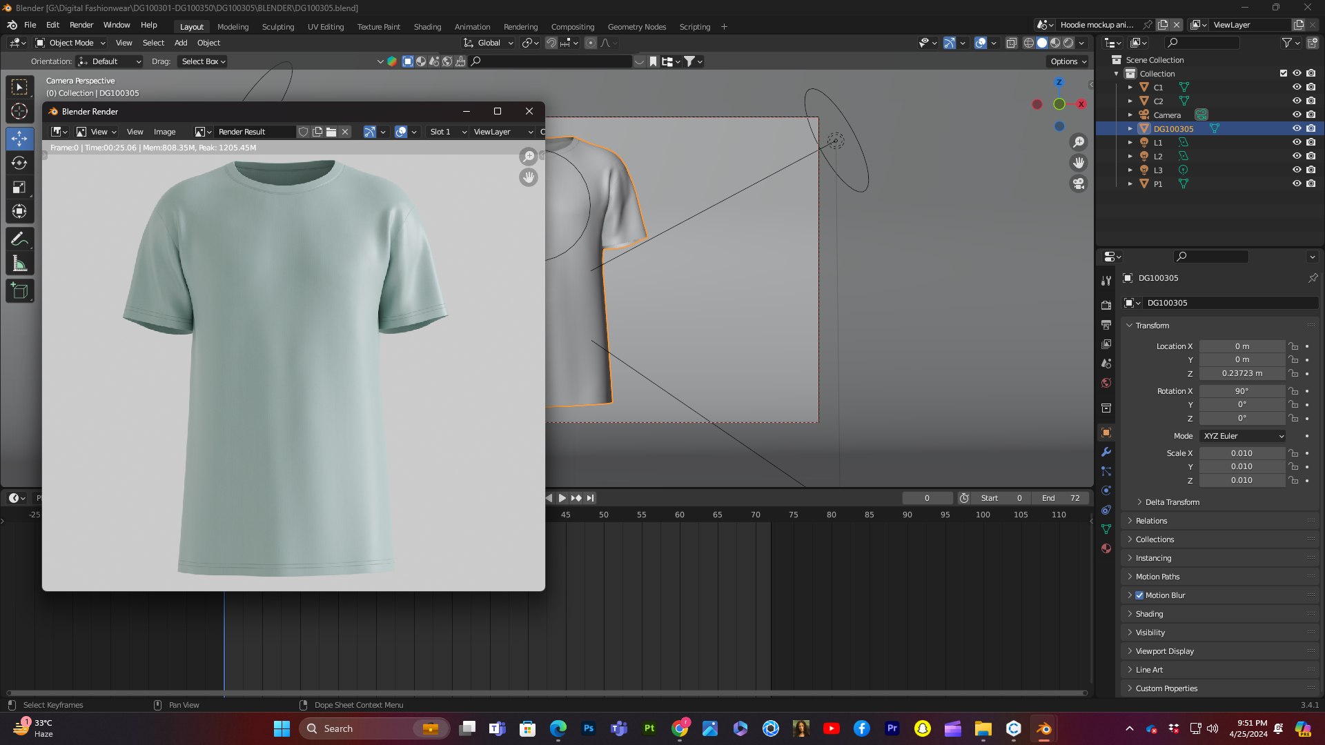 3D Premium Round Neck Tee Design Model - TurboSquid 2220697