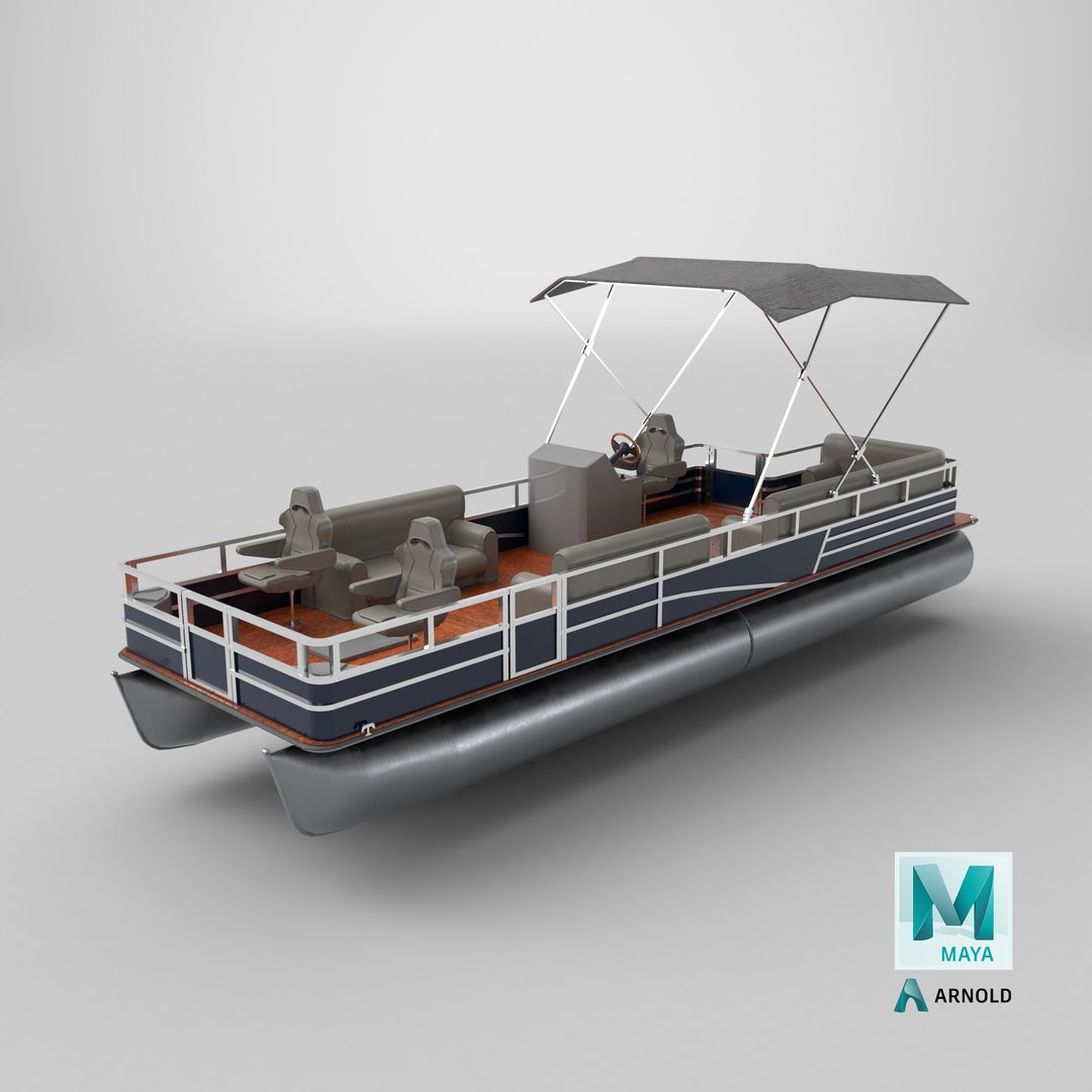 3D Model Pontoon Boat - TurboSquid 2181629