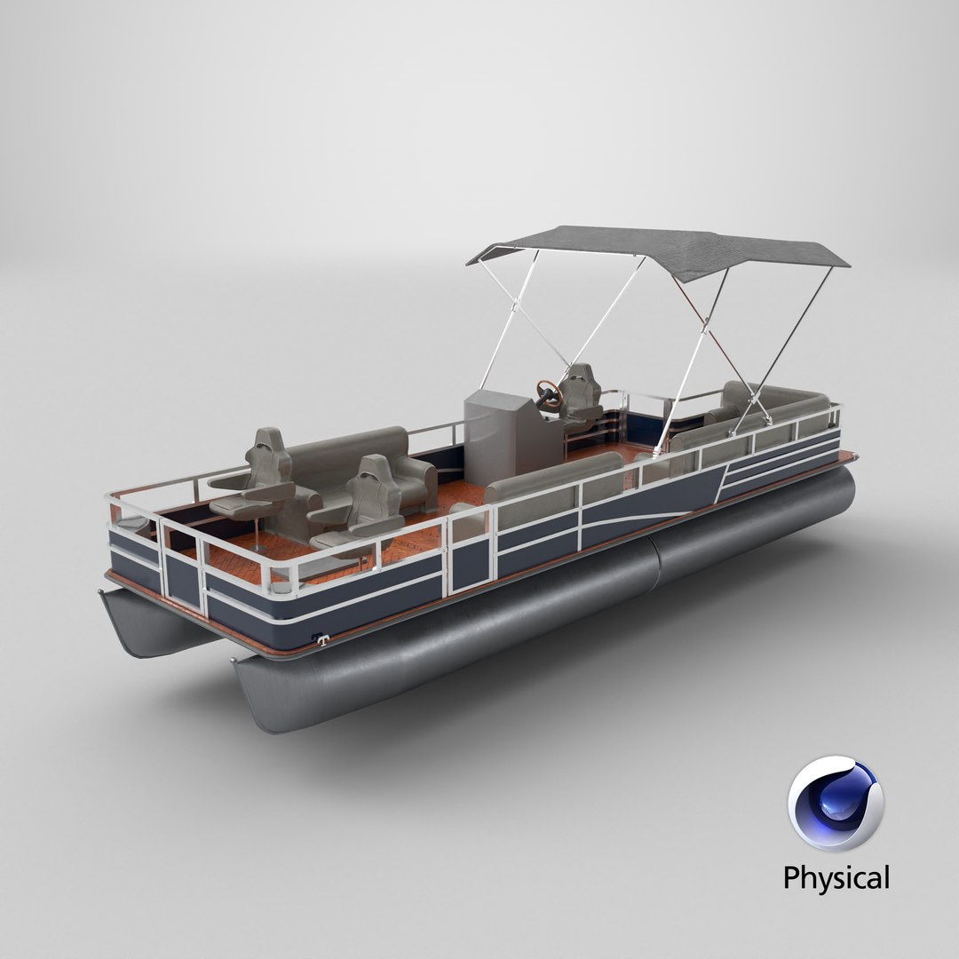 3D Model Pontoon Boat - TurboSquid 2181629