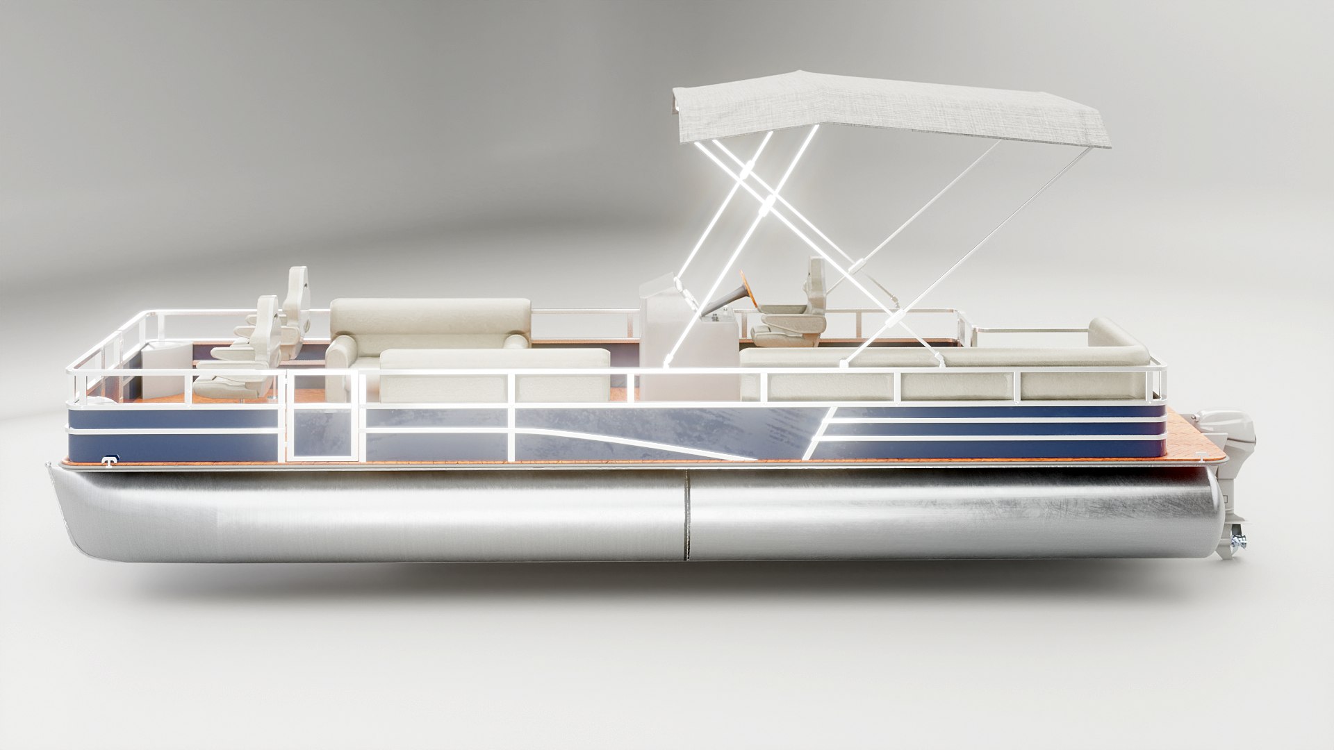 3D Model Pontoon Boat - TurboSquid 2181629