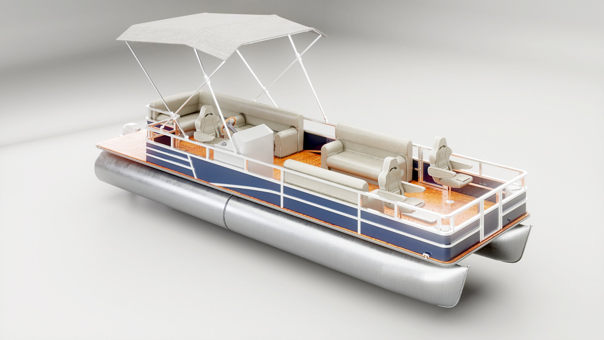 3D Model Pontoon Boat - TurboSquid 2181629