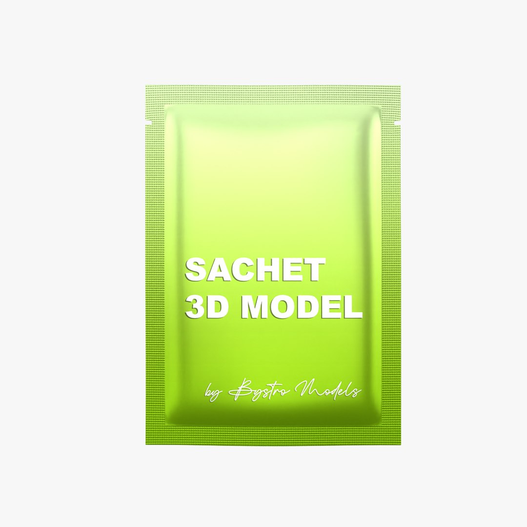 3D Sachet 4 Model - TurboSquid 2276543