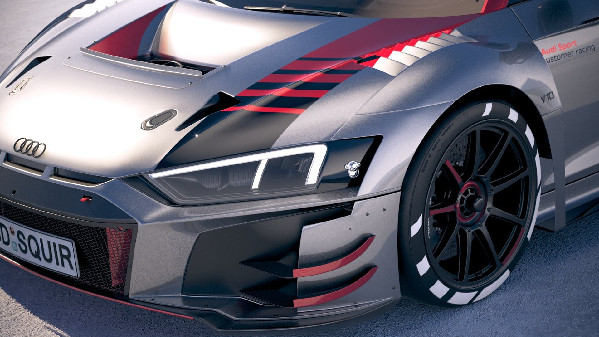 3D audi r8 lms model - TurboSquid 1469686