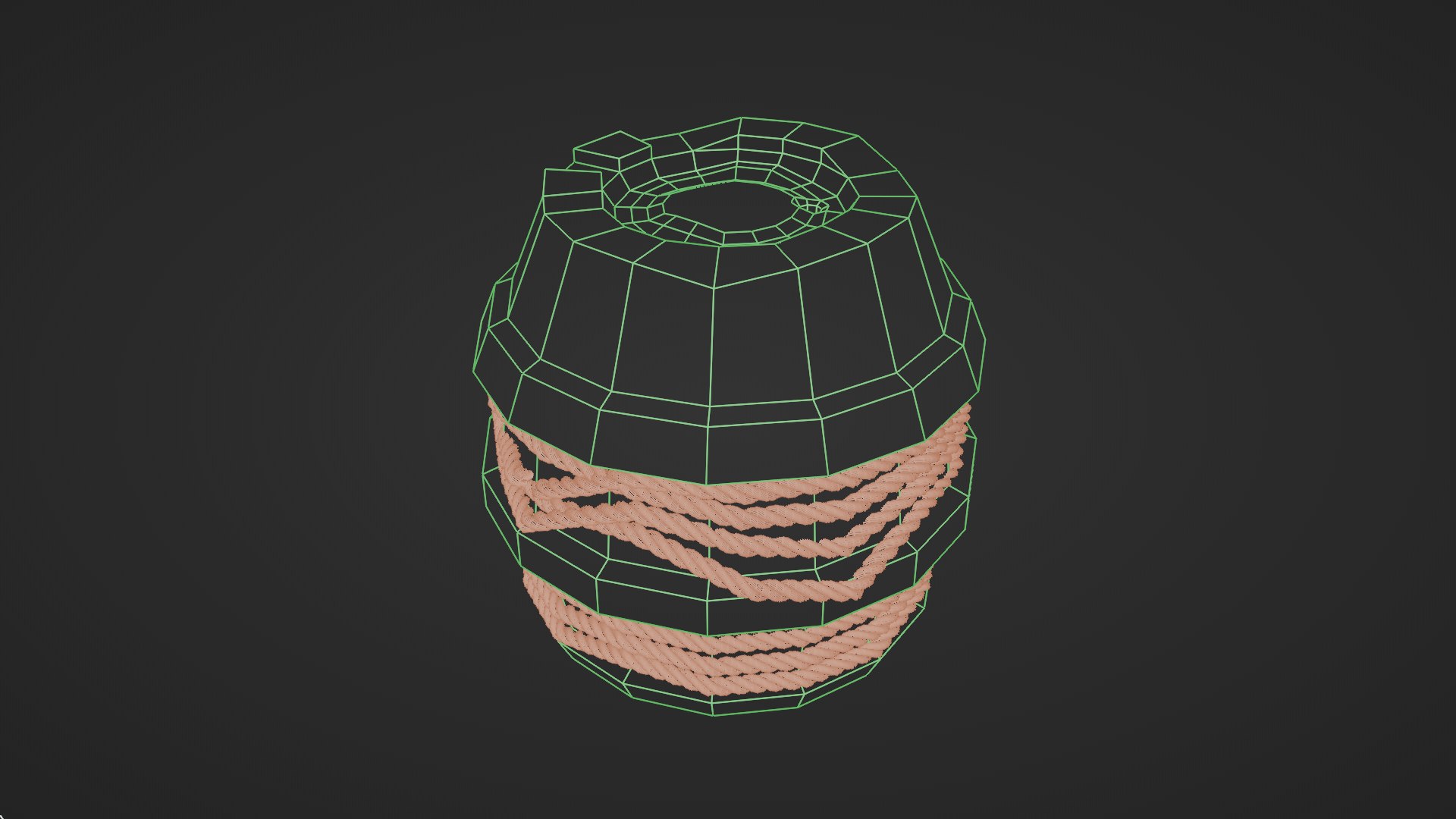 3D Wooden Barrel With Rope Model - TurboSquid 2181374