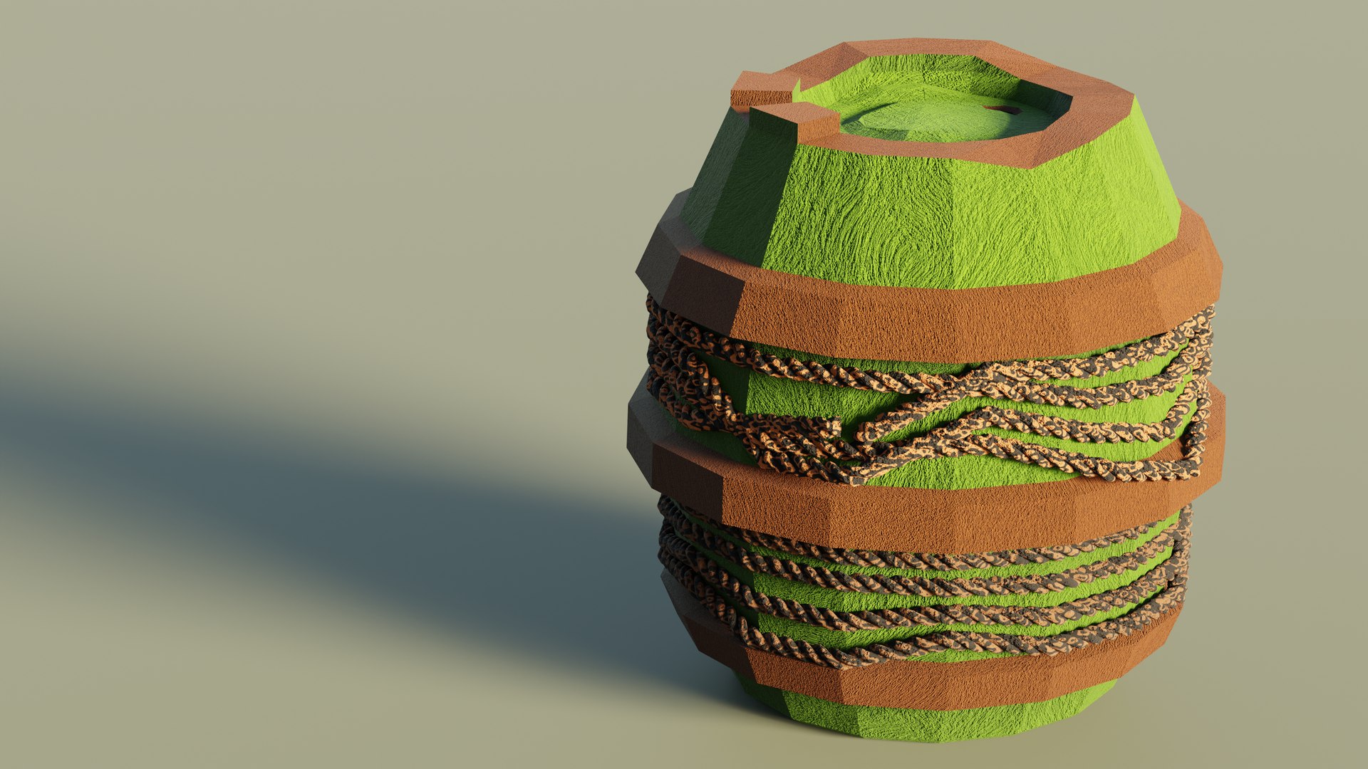 3D Wooden Barrel With Rope Model - TurboSquid 2181374