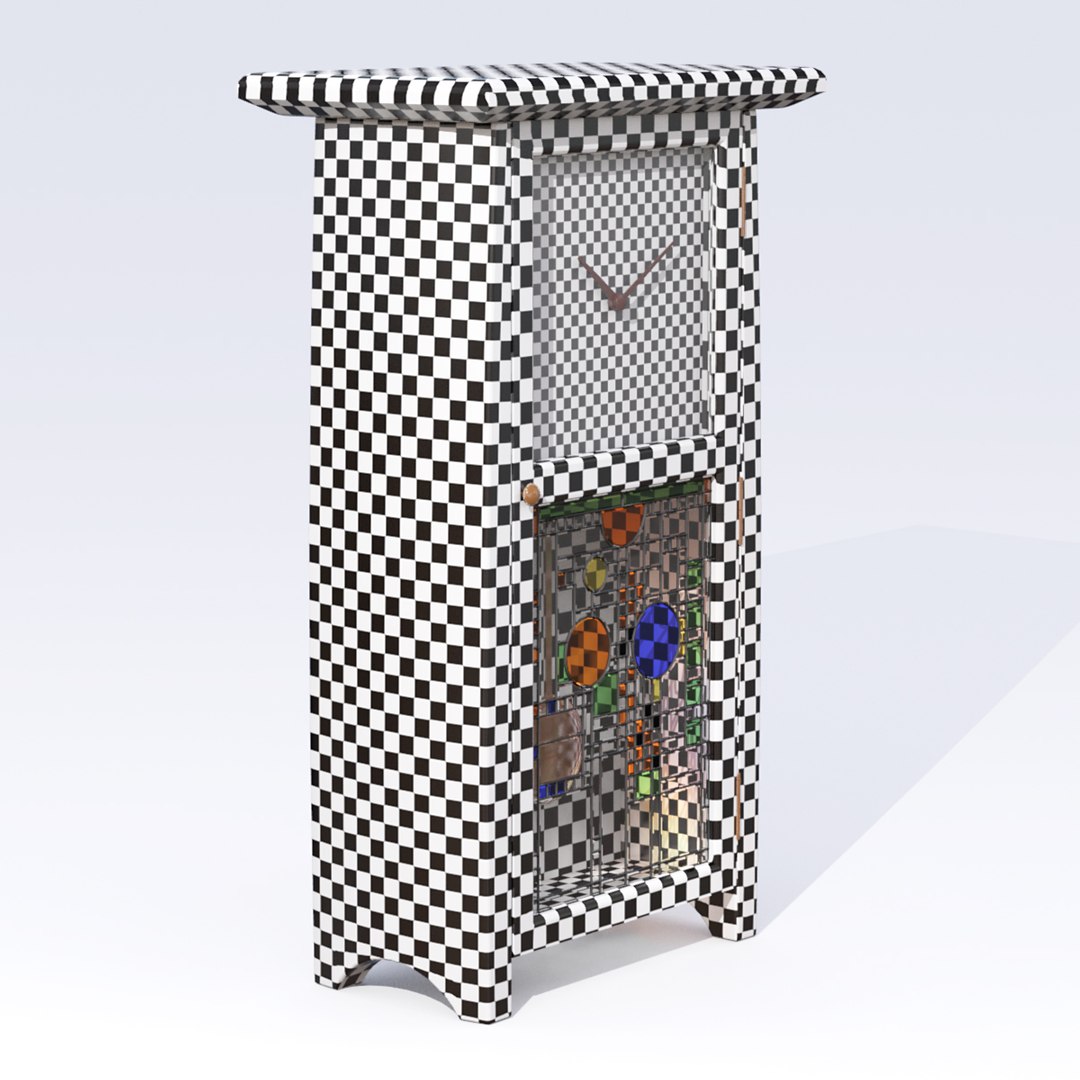 Art Deco Clock 3d Model