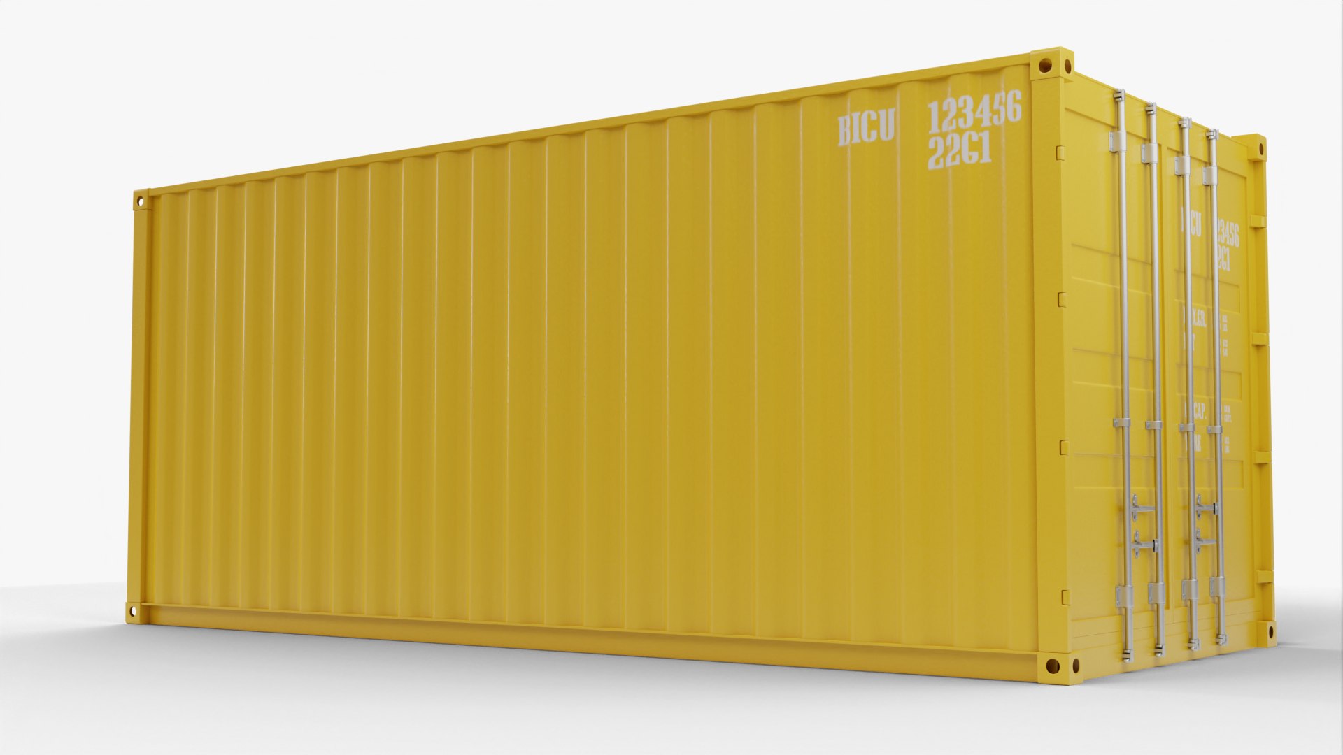 3D 20Ft Cargo Container - Yellow - Clean - TurboSquid 1974356