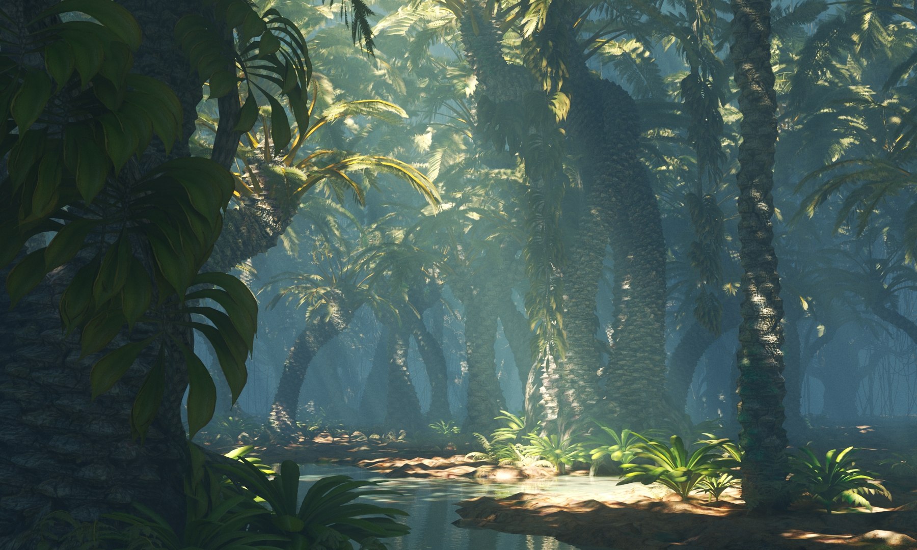 Jurassic Jungle Animated 3D Model - TurboSquid 2289662
