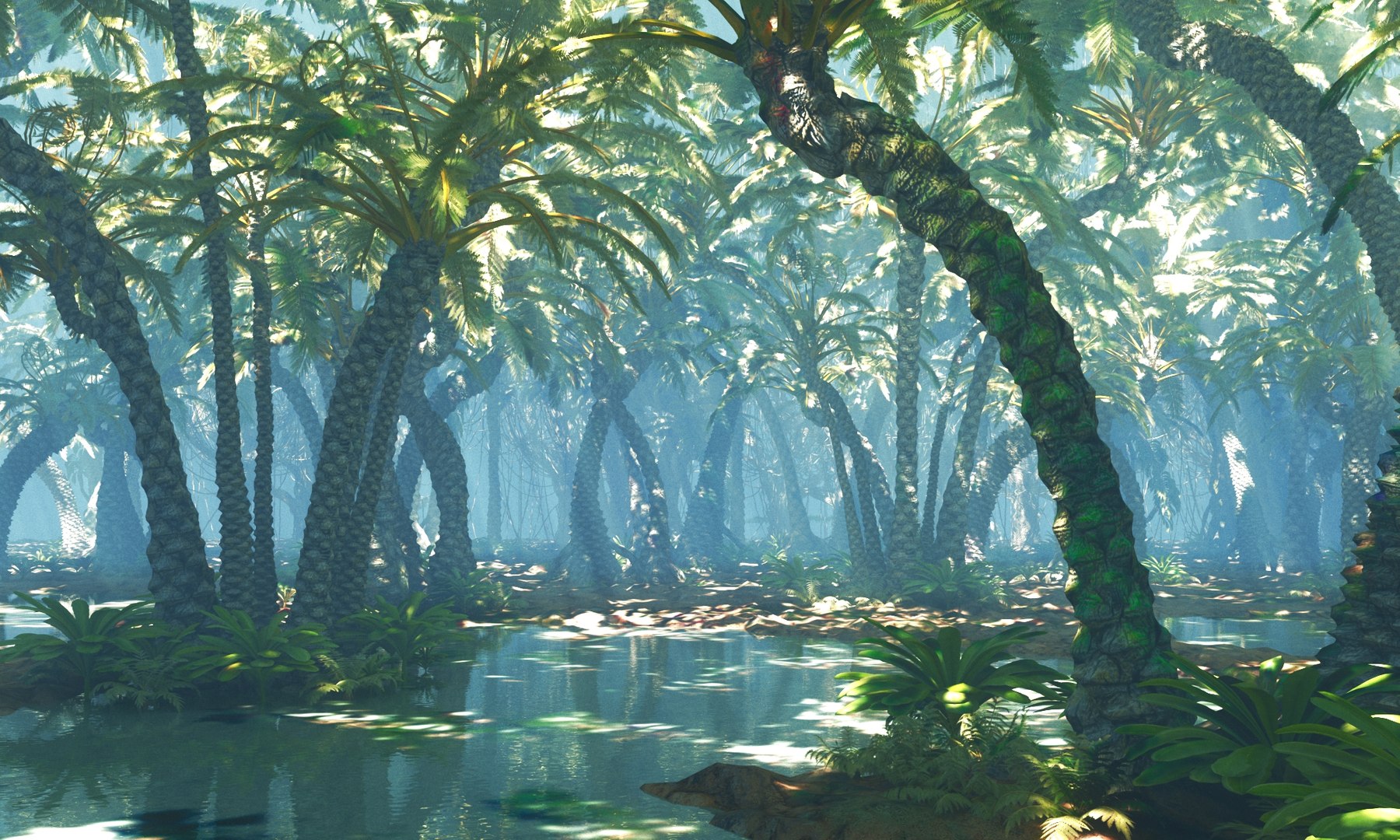 Jurassic Jungle Animated 3D Model - TurboSquid 2289662