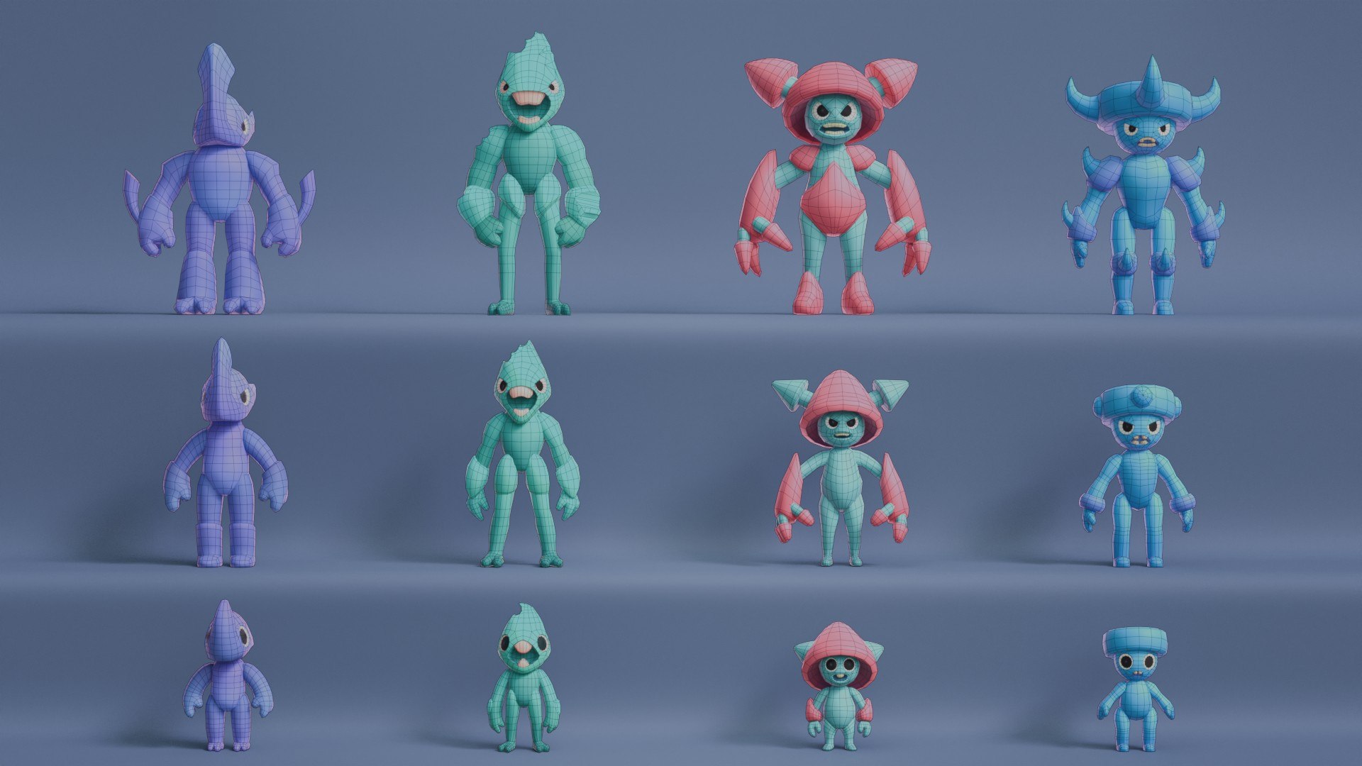 3D Cartoon Monsters Pack 08 - TurboSquid 2163589