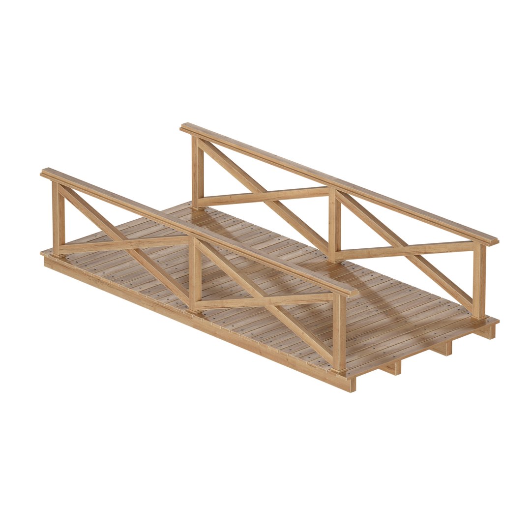 Wooden Plank Arch Bridge 3D Model - TurboSquid 2164468