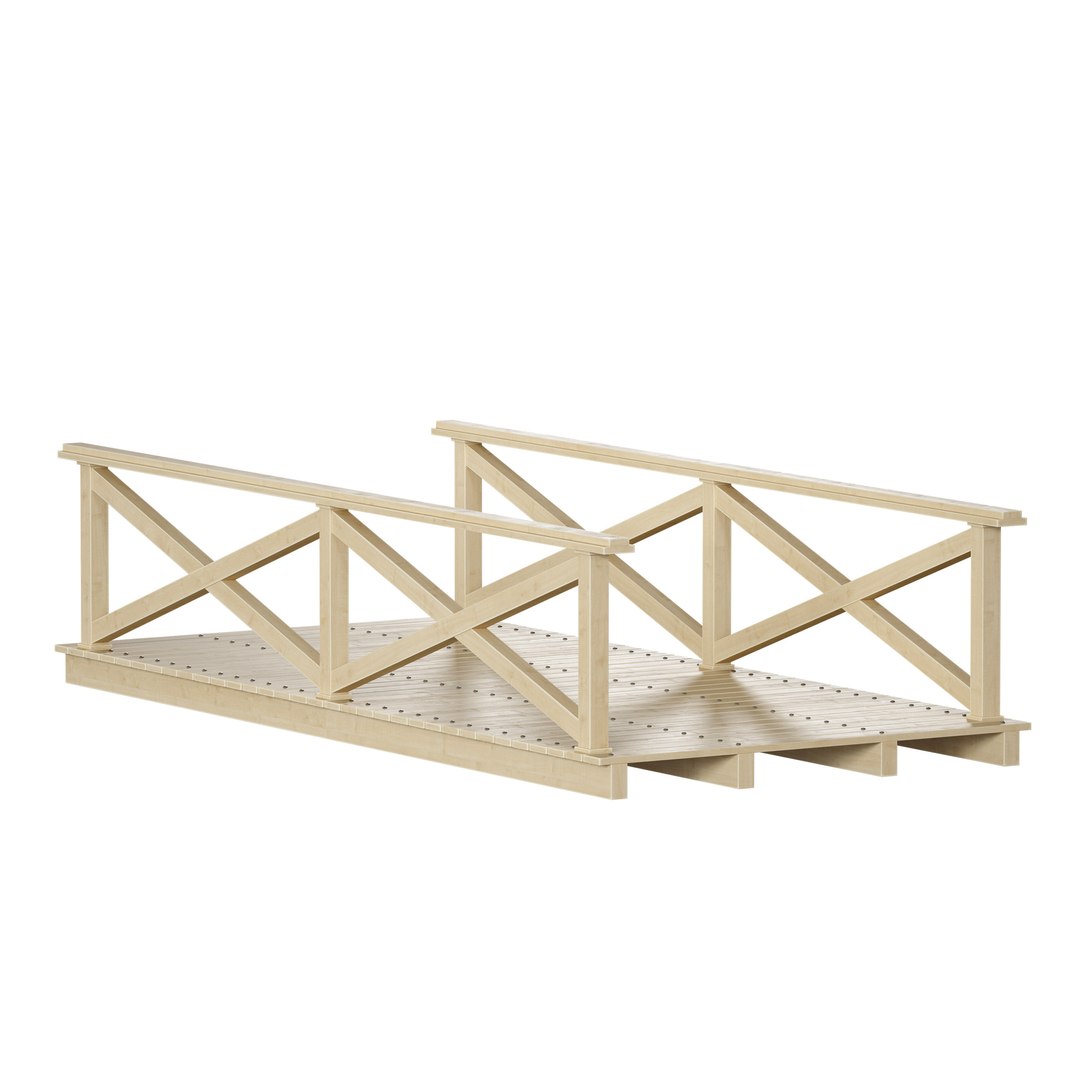 Wooden Plank Arch Bridge 3D Model - TurboSquid 2164468