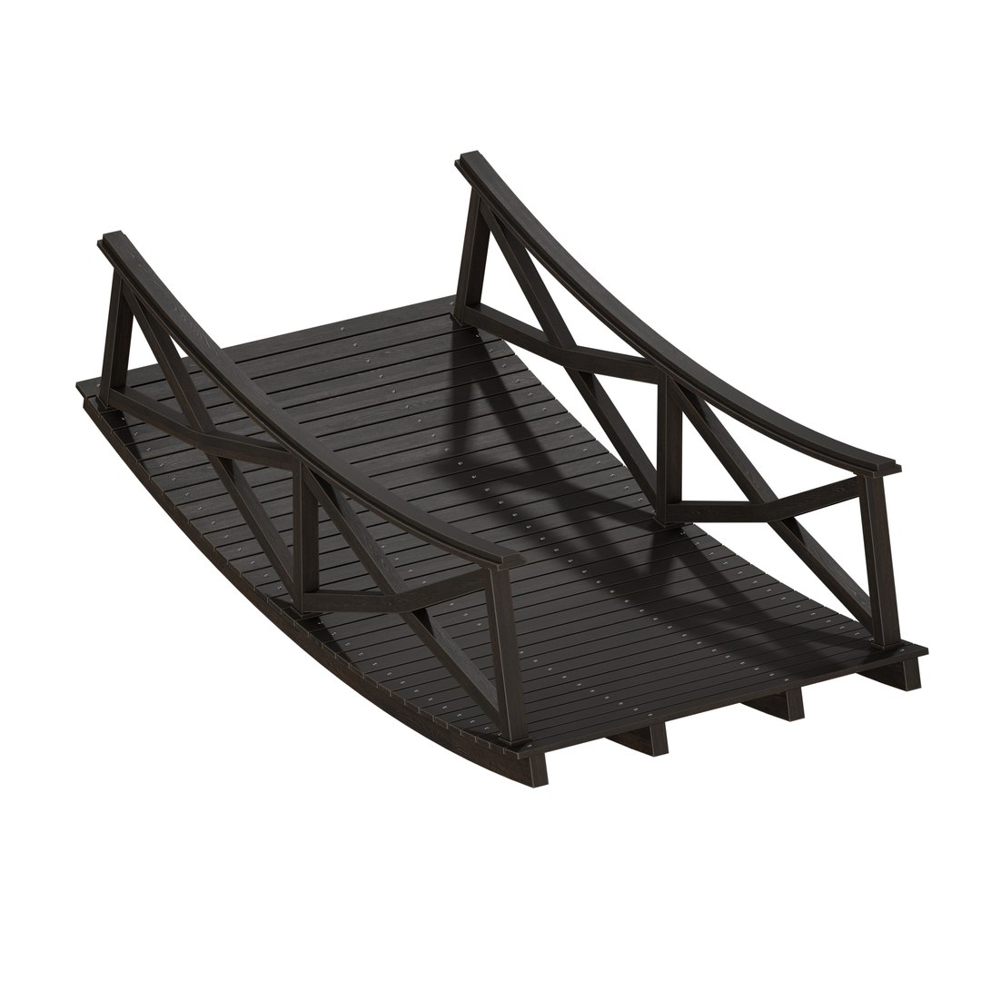 Wooden Plank Arch Bridge 3D Model - TurboSquid 2164468