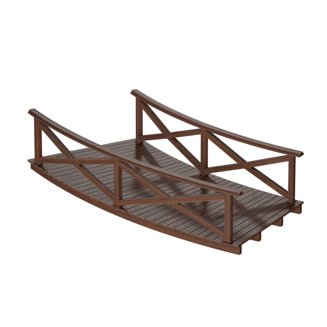 Wooden Plank Arch Bridge 3D Model - TurboSquid 2164468