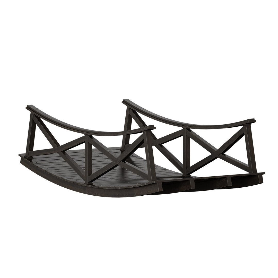 Wooden Plank Arch Bridge 3D Model - TurboSquid 2164468
