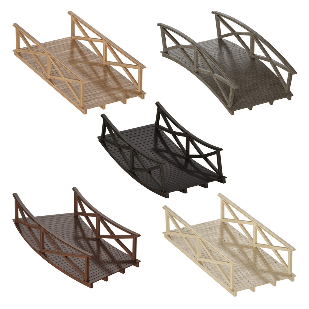 Wooden Plank Arch Bridge 3D Model - TurboSquid 2164468