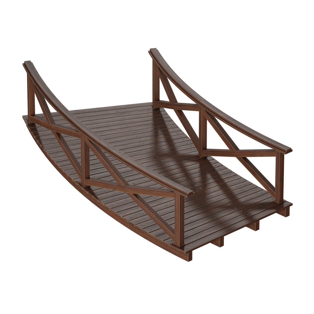 Wooden Plank Arch Bridge 3D Model - TurboSquid 2164468