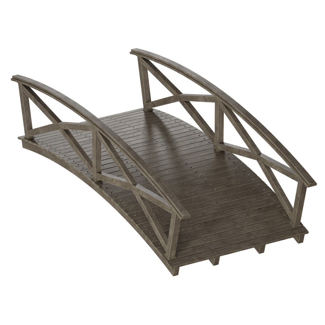 Wooden Plank Arch Bridge 3D Model - TurboSquid 2164468