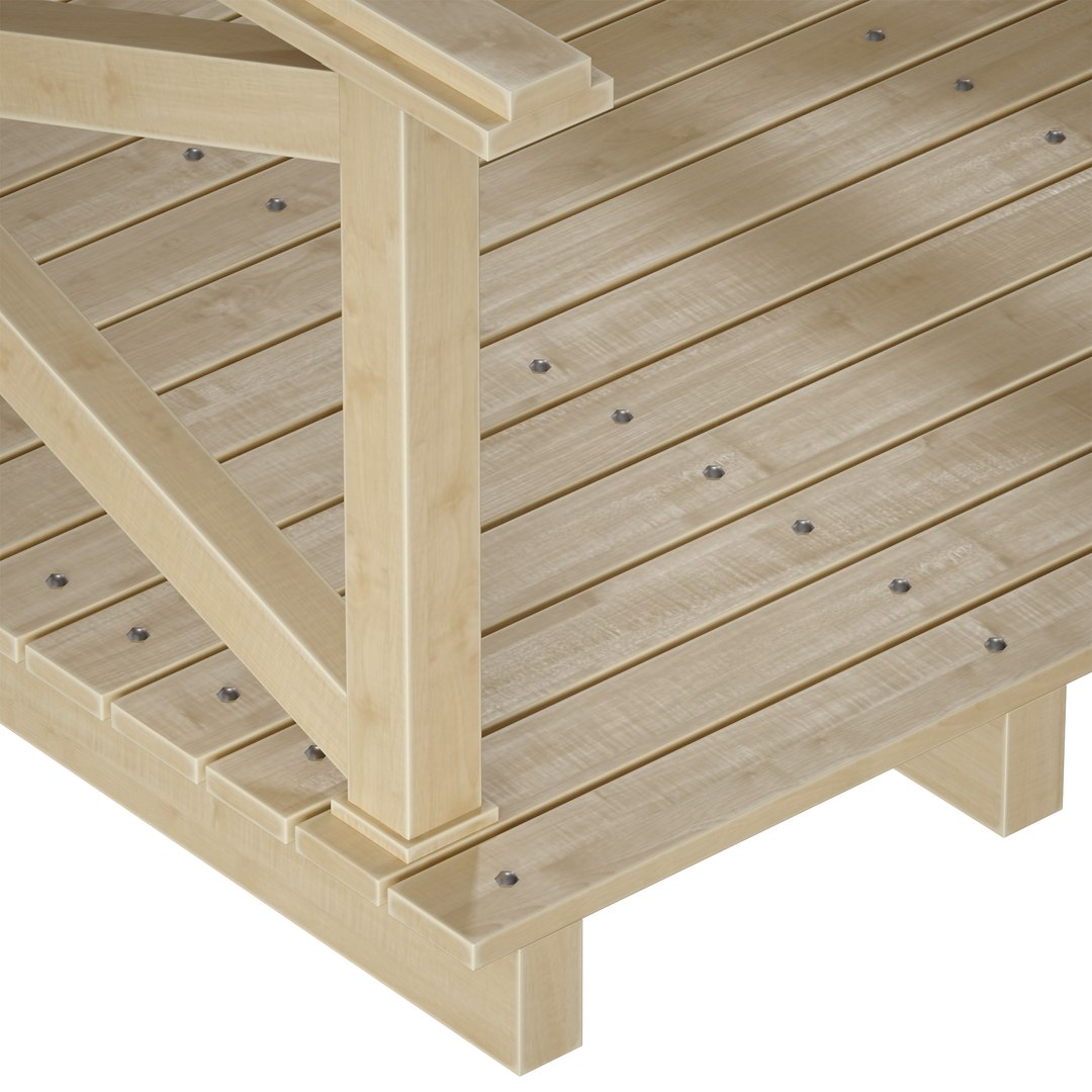 Wooden Plank Arch Bridge 3D Model - TurboSquid 2164468