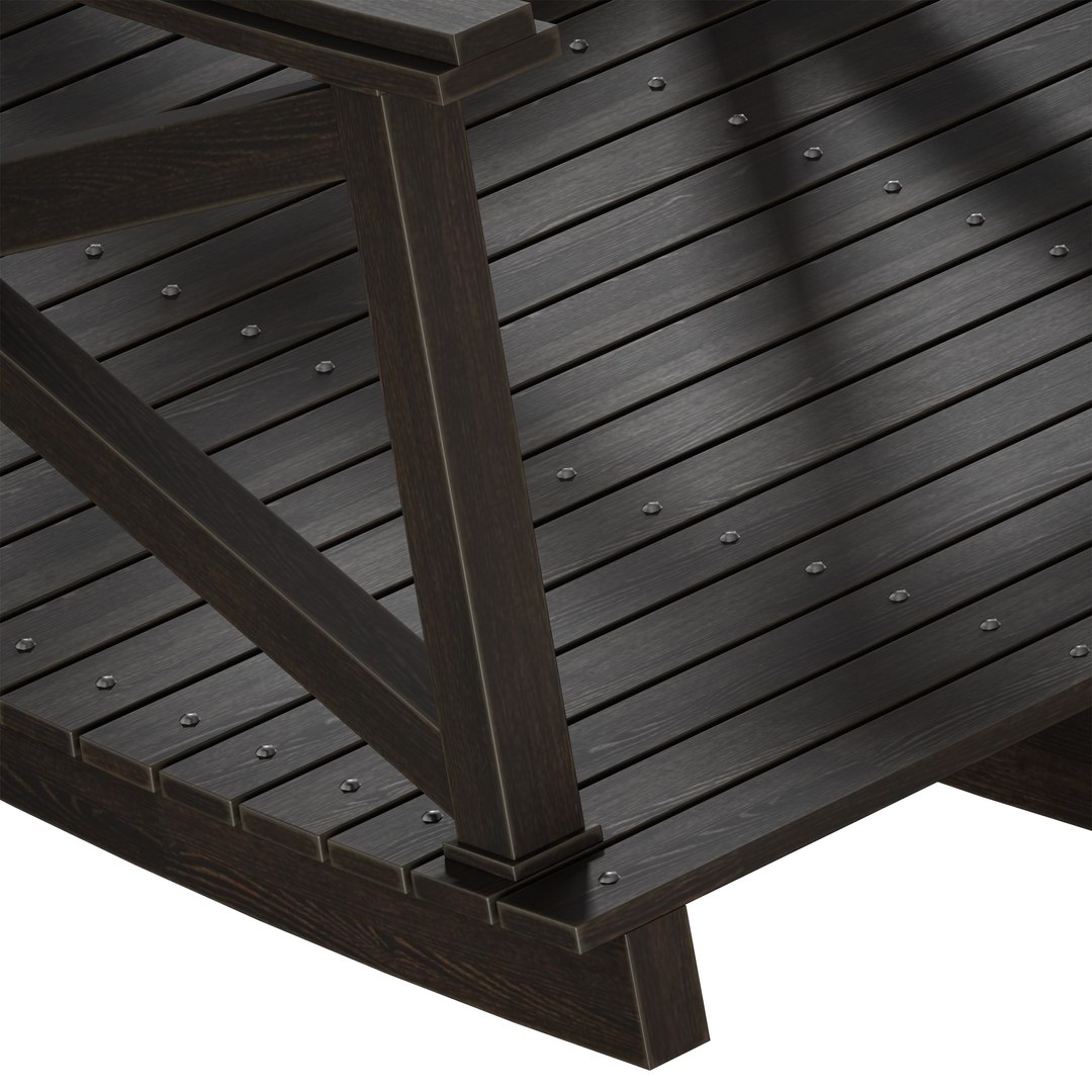 Wooden Plank Arch Bridge 3D Model - TurboSquid 2164468