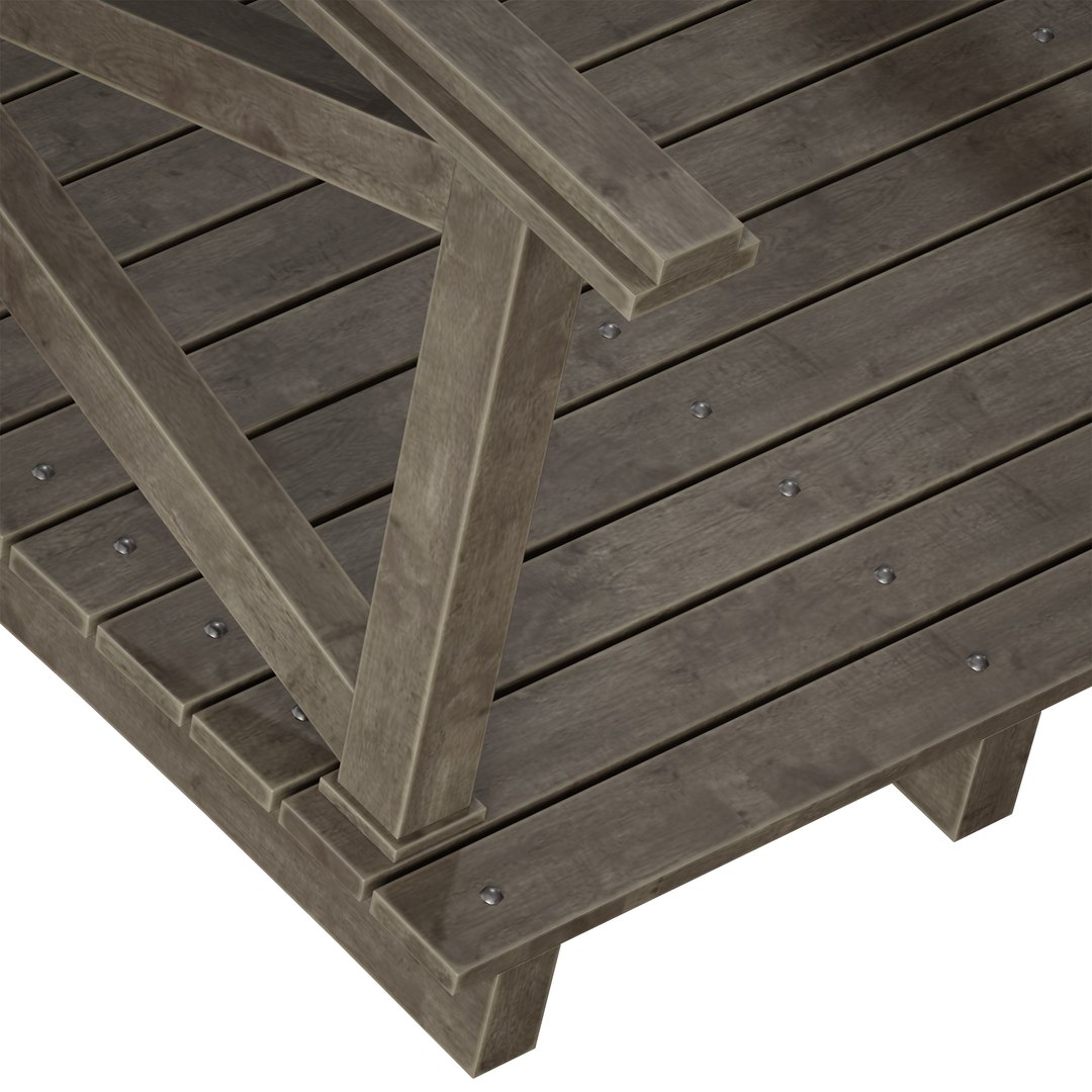 Wooden plank arch bridge 3D model - TurboSquid 2164468