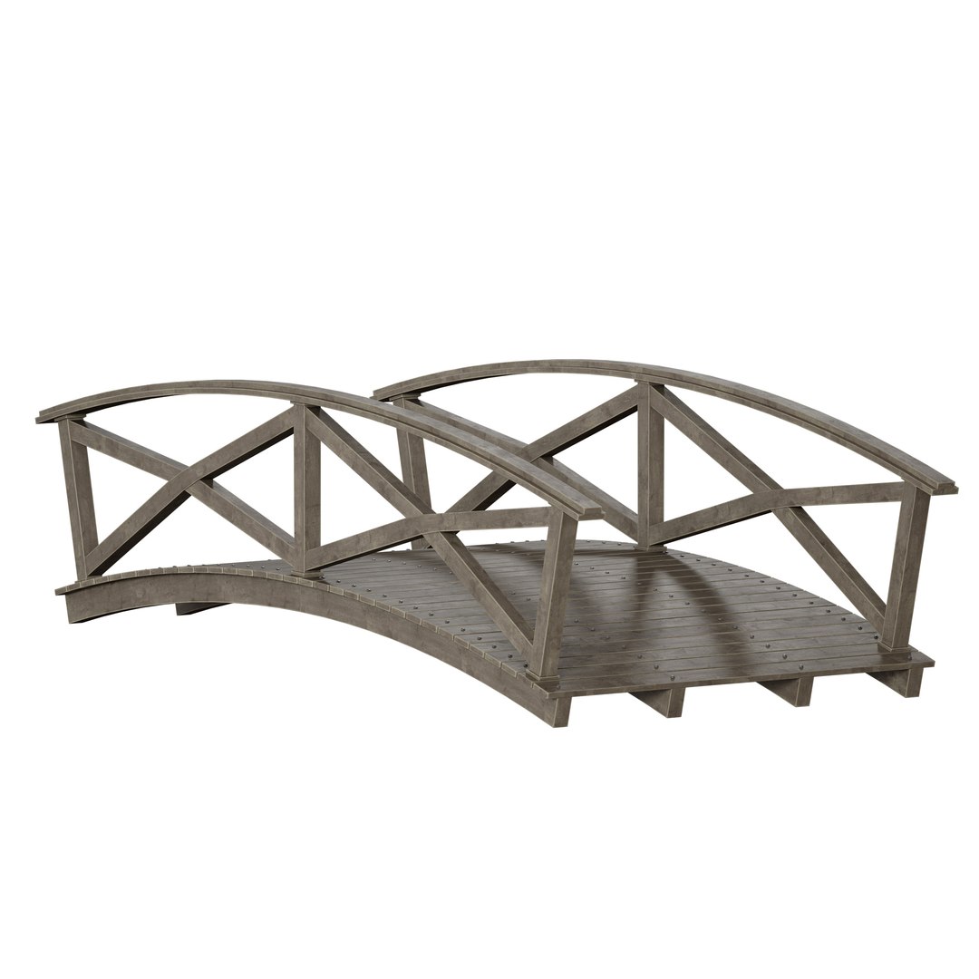Wooden Plank Arch Bridge 3D Model - TurboSquid 2164468