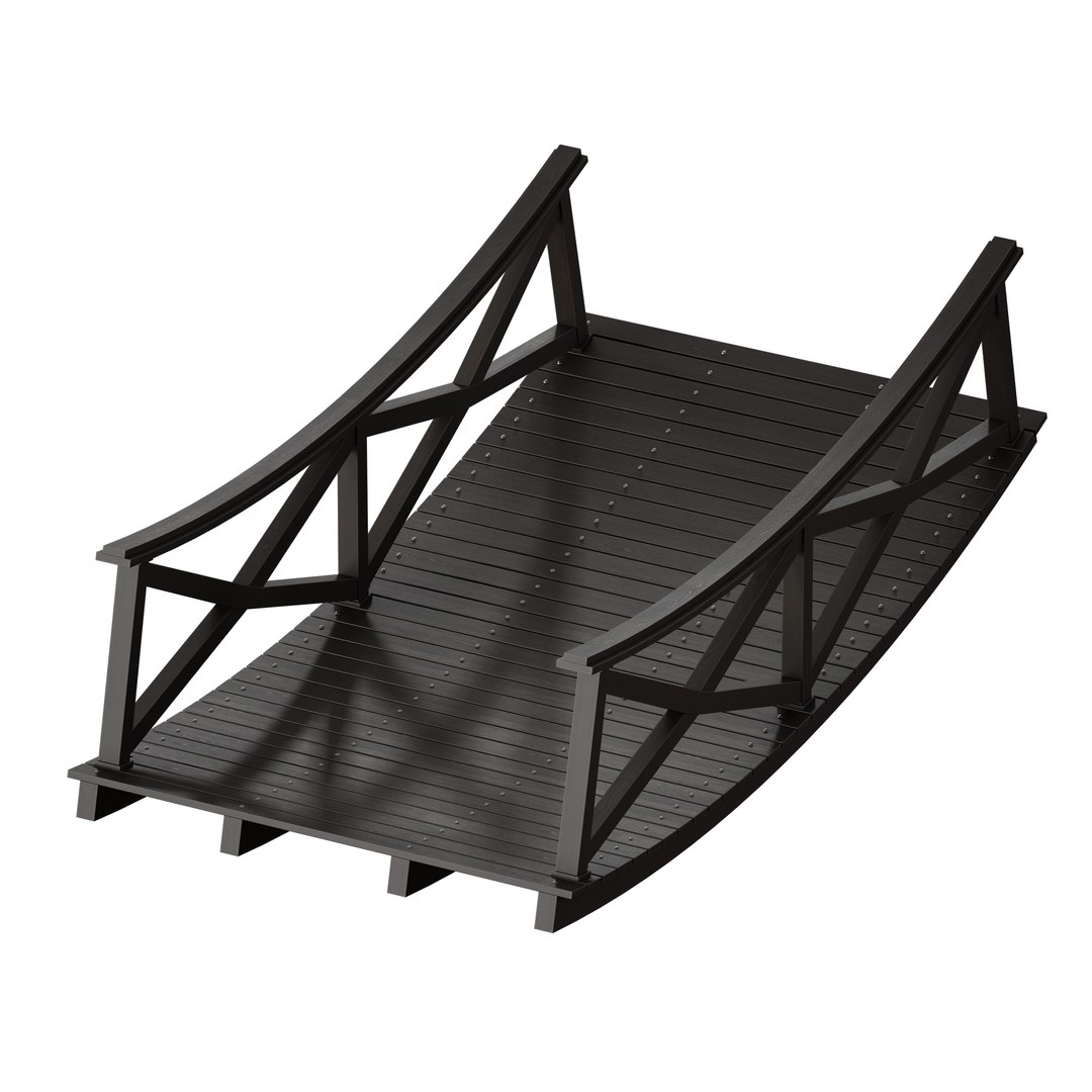 Wooden Plank Arch Bridge 3D Model - TurboSquid 2164468