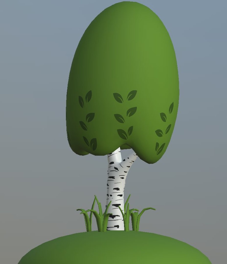 Cartoon Birch 3D - TurboSquid 1455409