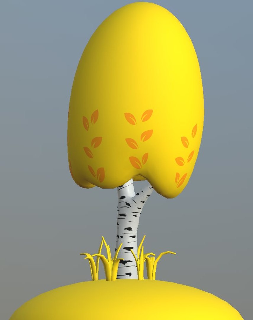 Cartoon Birch 3D - TurboSquid 1455409