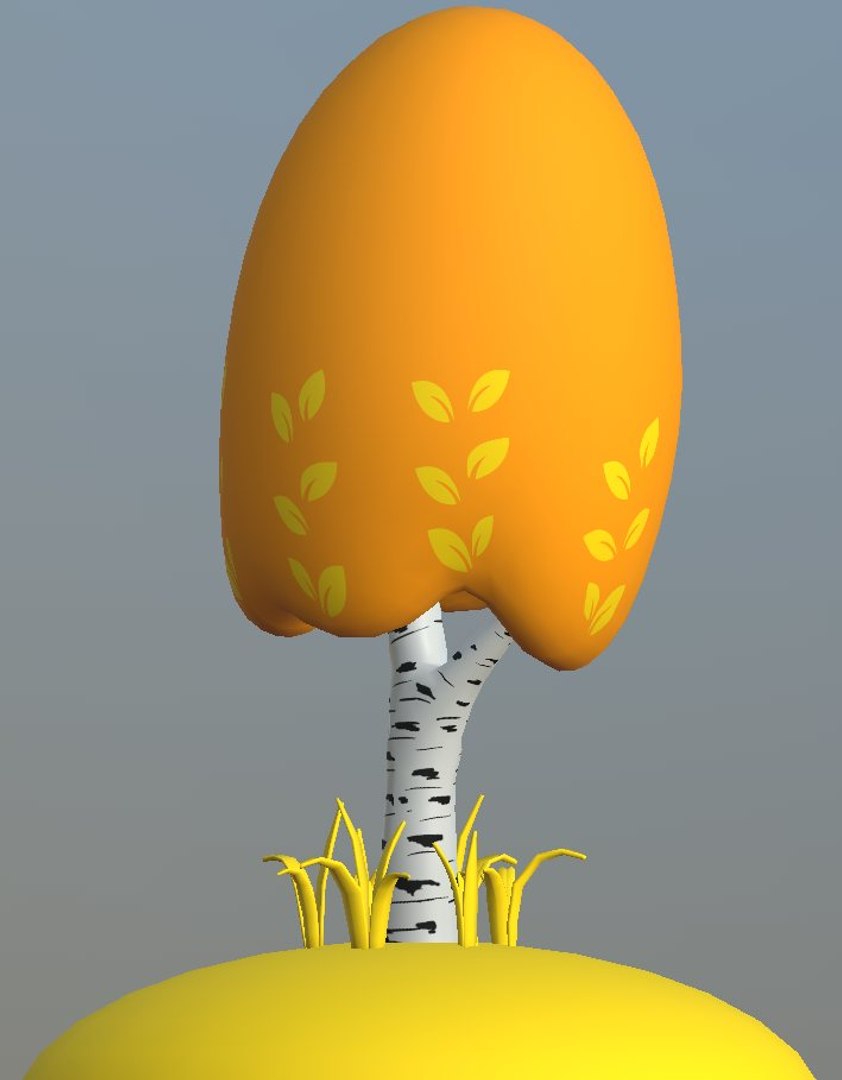 Cartoon Birch 3D - TurboSquid 1455409