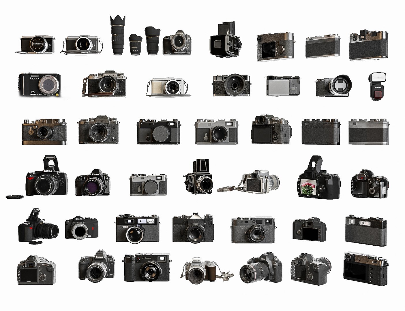 Digital Cameras Collection Lens Mirrorless Digital Camera Model ...