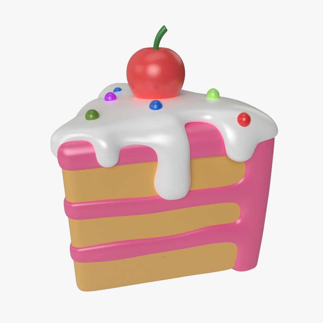 3D Cake Sliced 3D Cartoon - TurboSquid 1948525
